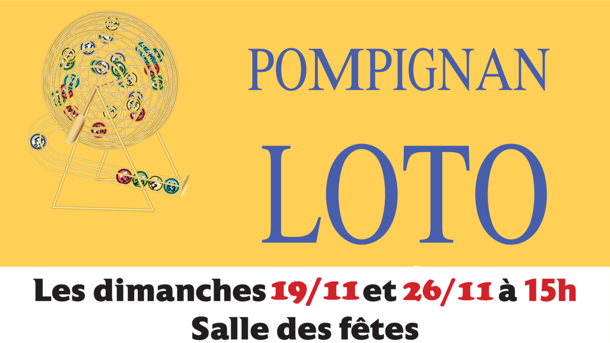 Loto du Comité des Fêtes - Pompignan Loto du Comité des Fêtes - Pompignan